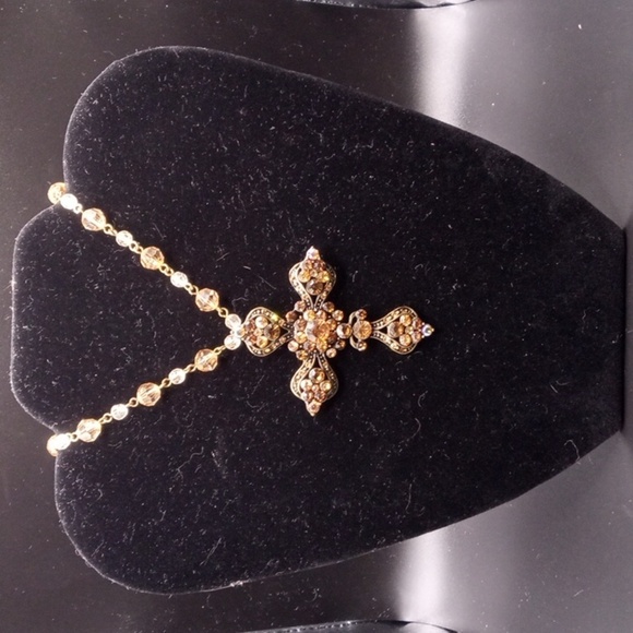 Jewelry | Vintage Style Jeweled Cross | Poshmark